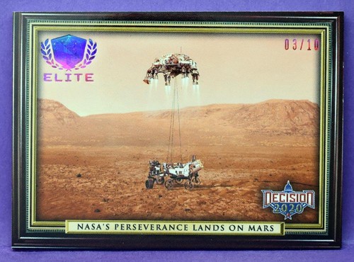 NASA's Perseverance Lands on Mars Decision 2020 RAINBOW FOIL ELITE #E50 ...
