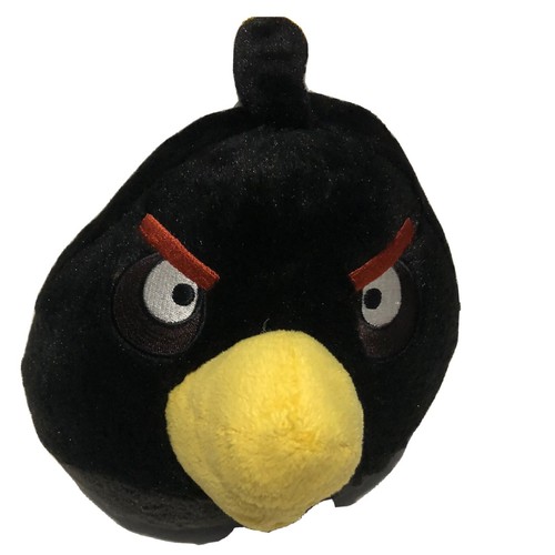 Angry Birds Black Crow Bomb Bird Plush 8 Inch Commonwealth Year 2010 No ...