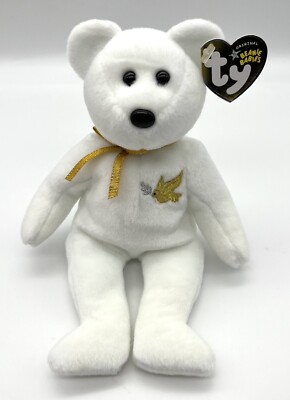 Ty Beanie Babies “Holy Father” Pope John Paul II White Teddy Bear w ...