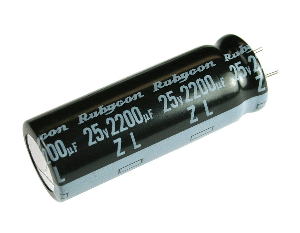 24pcs Rubycon ZL 2200uF 25v 105C Radial Electrolytic Capacitor Low ESR ...