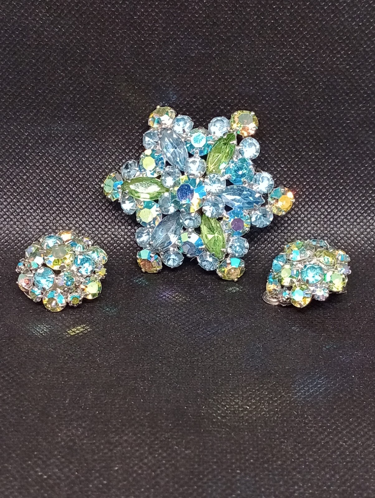 Vintage Weiss Signed Dimensional Star Brooch & Clip O… - Gem