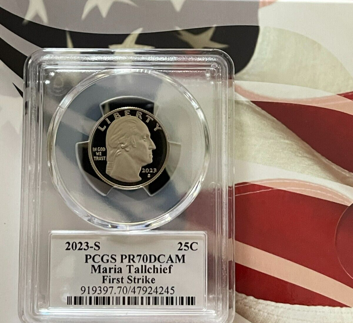 2023-S Maria Tallchief American Women Washington Clad Quarter PR70DCAM ...
