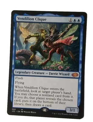 MTG 1x Vendilion Clique, NM, Jumpstart 2022, Faerie Wizard Flash Reveal ...