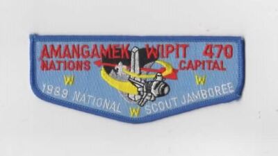 OA Amangamek-Wipit Lodge 470 1989 National Jamboree Flap BLU Bdr. NCAC ...