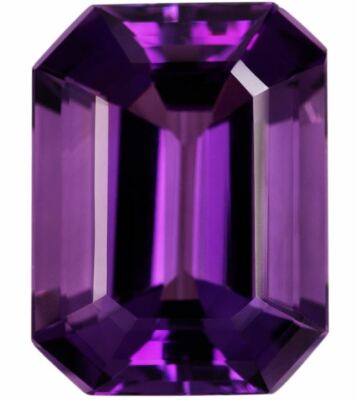 Natural Fine Royal Purple Amethyst - Emerald Cut - Brazil - AAA Grade ...