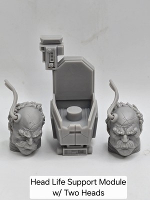 3d Printed INVINCIBLE CONQUEST LIFE SUPPORT HEAD 1:12 6" Classified ...