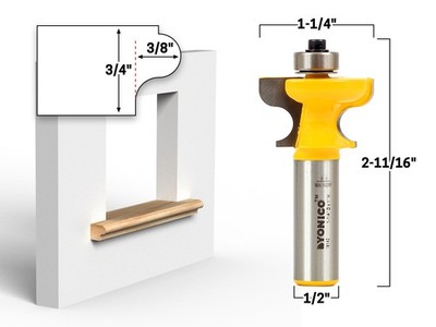 3/4" Window Sill Router Bit - 1/2" Shank - Yonico 18142 | eBay