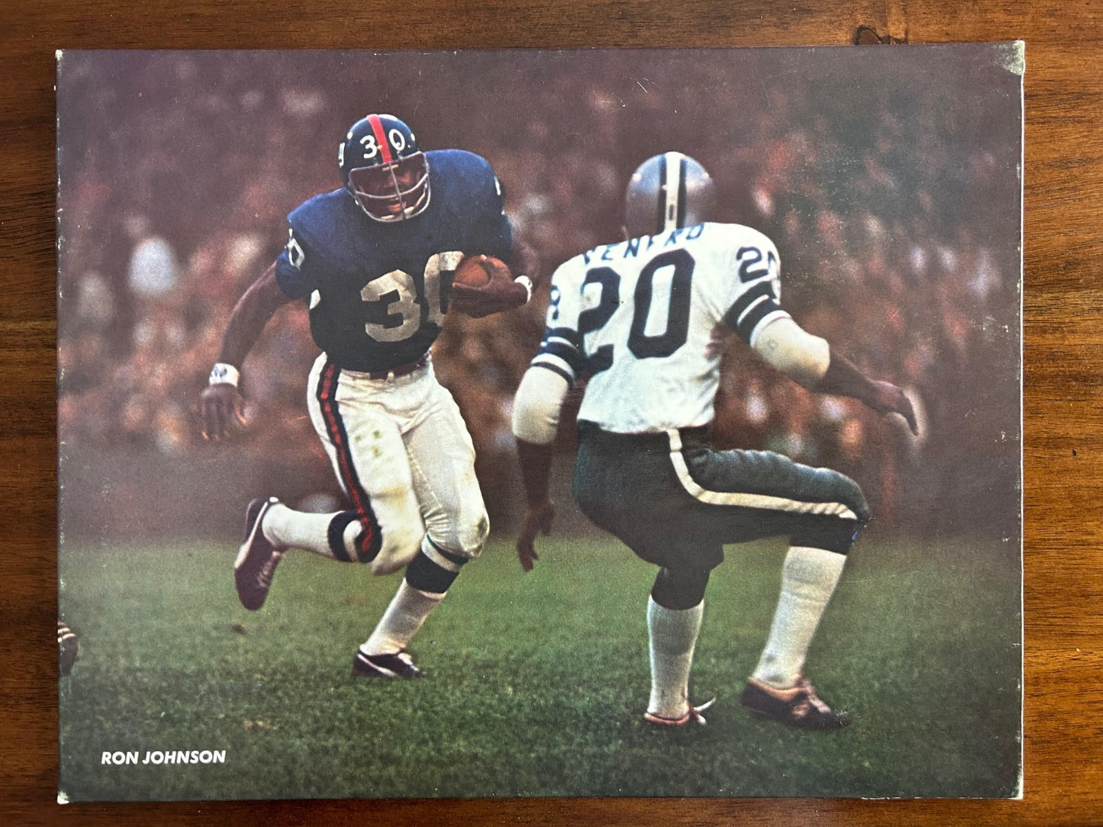 1971 RON JOHNSON New York Giants Stadium Arena Card Photo - 14x11 ...
