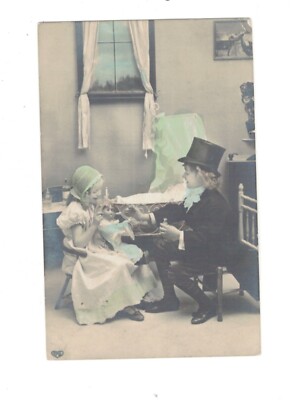 SD2258 LITTLE DOCTOR GIVE SICK DOLL TO EAT VINTAGE TOYS, FANTASY RPPC ...