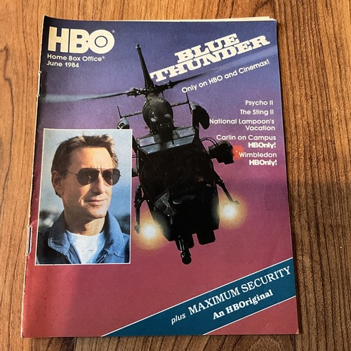 ORIGINAL 1984 June HBO GUIDE Magazine BLUE THUNDER OCTOPUSSY Vintage ...
