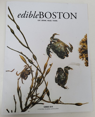 EDIBLE BOSTON SUMMER 2019 CRABS ANTIQUE WATERCOLOR COVER LOCAVORISM ...