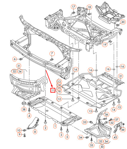 NEW AUDI A6 C7 REAR ENGINE UNDERSHIELD 4G0863822E ORIGINAL NO DUTY TO ...