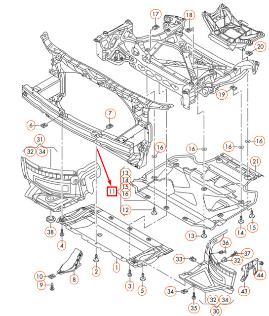 AUDI A6 C7 REAR ENGINE UNDERSHIELD 4G0863822E GENUINE for sale online ...