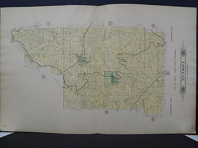 Wisconsin, Dodge County, 1910 Plat Map, Lowell Township, Double Sided ...