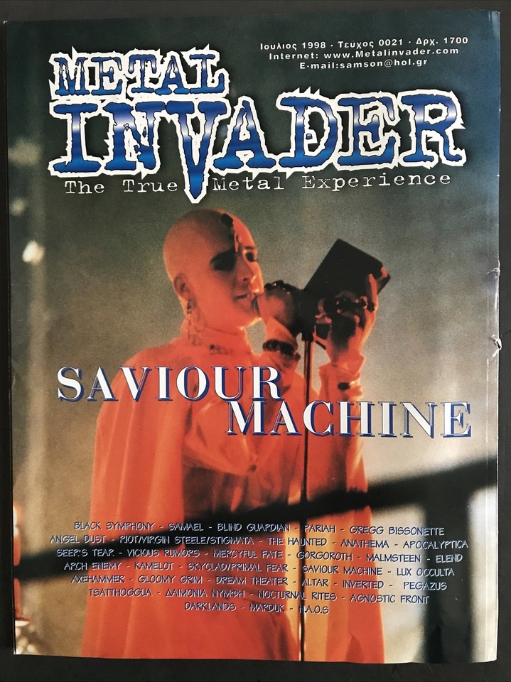 METAL INVADER MAGAZINE #21-1998-GREEK-SLAYER-BLACK SYMPHONY-SAMAEL ...