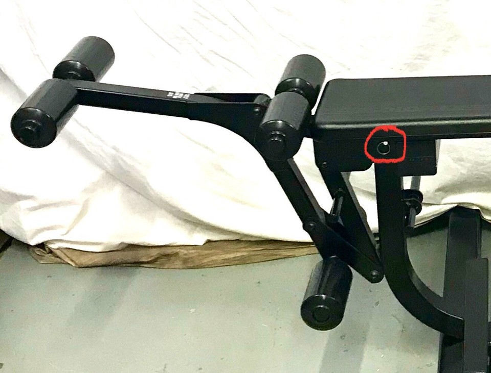 New SoloFlex Muscle Machine Part Leg Attachment Bench Flube Hitch Pin ...