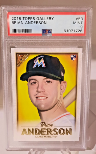 2018 Topps Gallery Miami Marlins BRIAN ANDERSON Baseball Card PSA 9 ...
