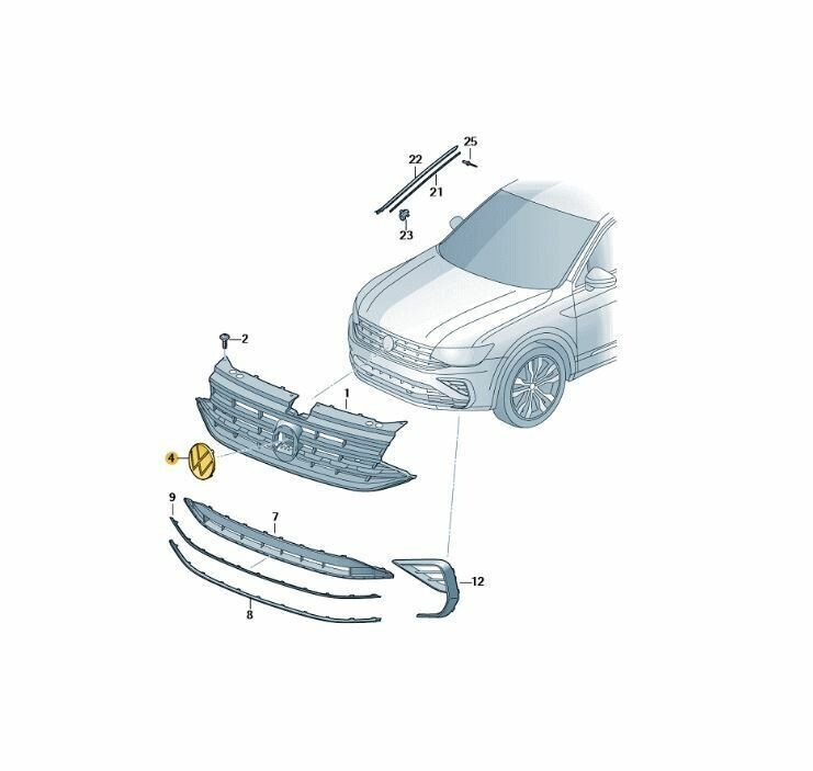 Genuine Vw Emblem 5NA853601LDPJ | eBay