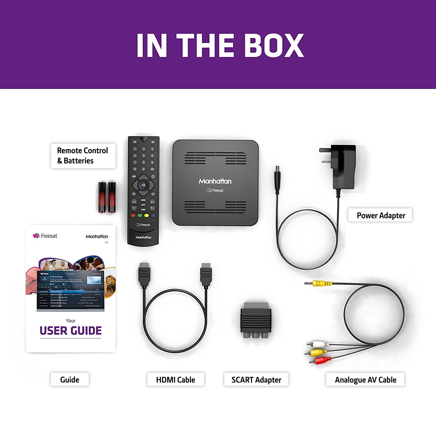 Manhattan Freesat HD Digital Satellite Receiver Satellite Box HDTV ...