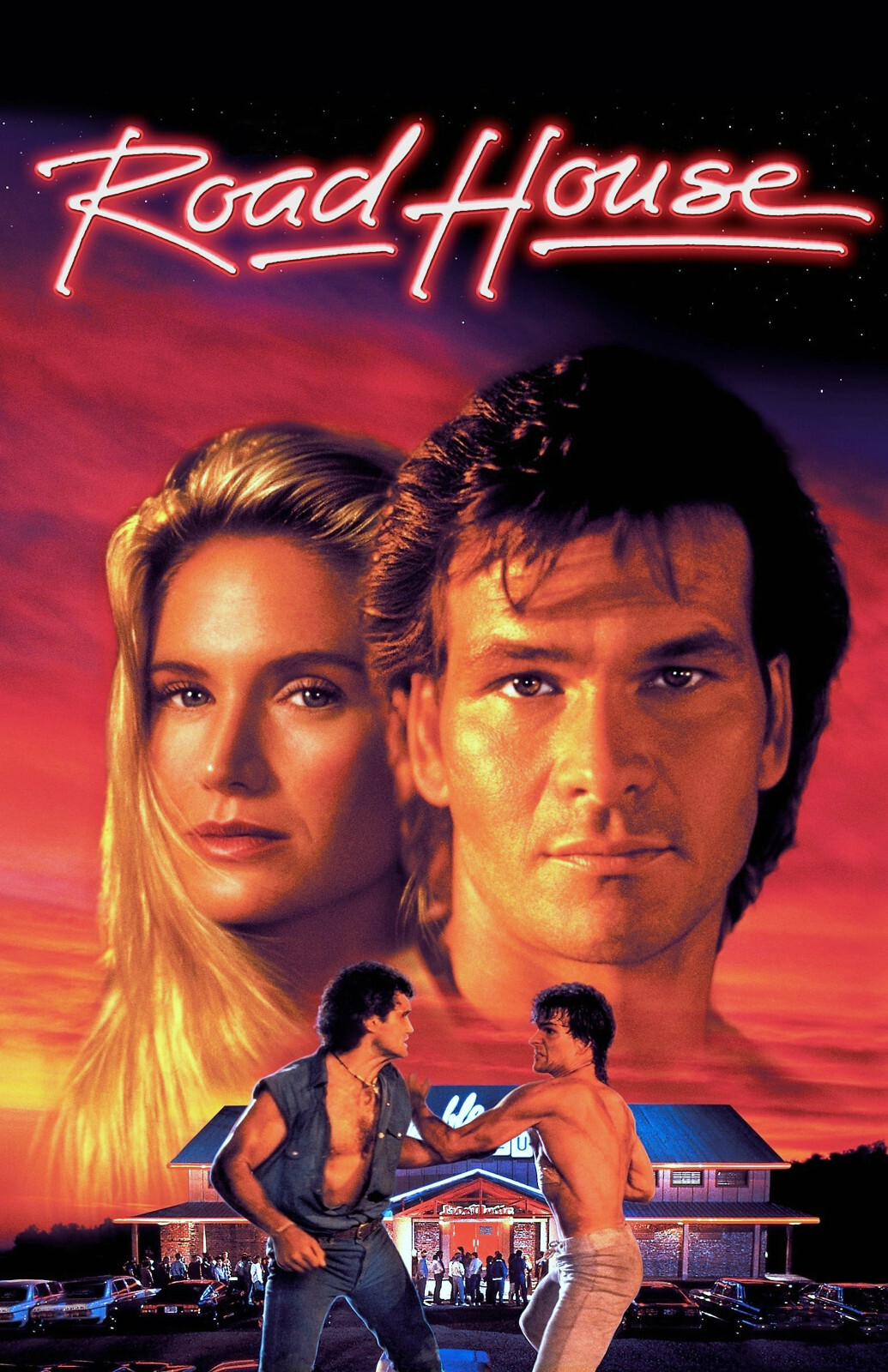 AA3586 Road House Film By Rowdy Herrington 1989 Vintage Movie Poster ...