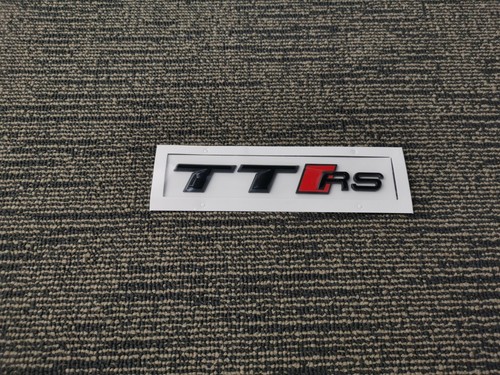 Gloss Black Audi TTRS Badge Emblem OEM Style Size Rear Logo Replacement ...