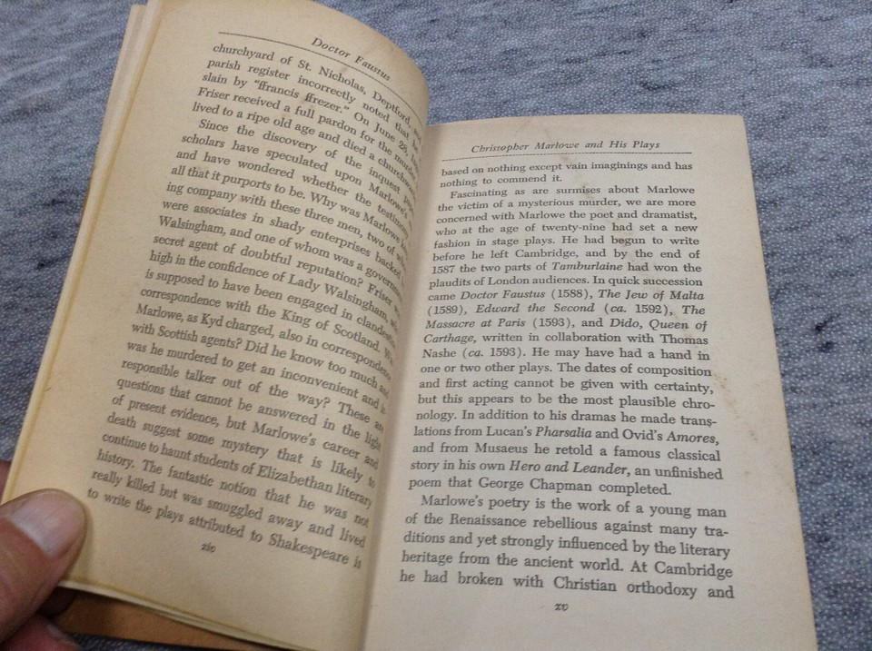 The Tragedy of Doctor Faustus-Christopher Marlowe Ed. by Louis B Wright 1966 | eBay