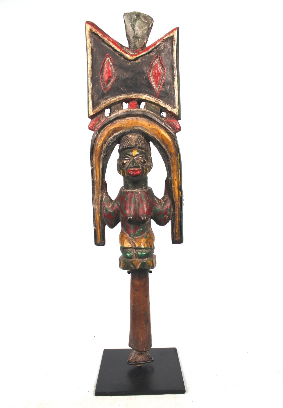 Art African - Superb Stick Yoruba Oshe Shango - Base On Gauges - 52 CMS ...