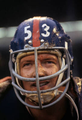 Football New York Giants Greg Larson On Sidelines During 1962 Old Photo ...