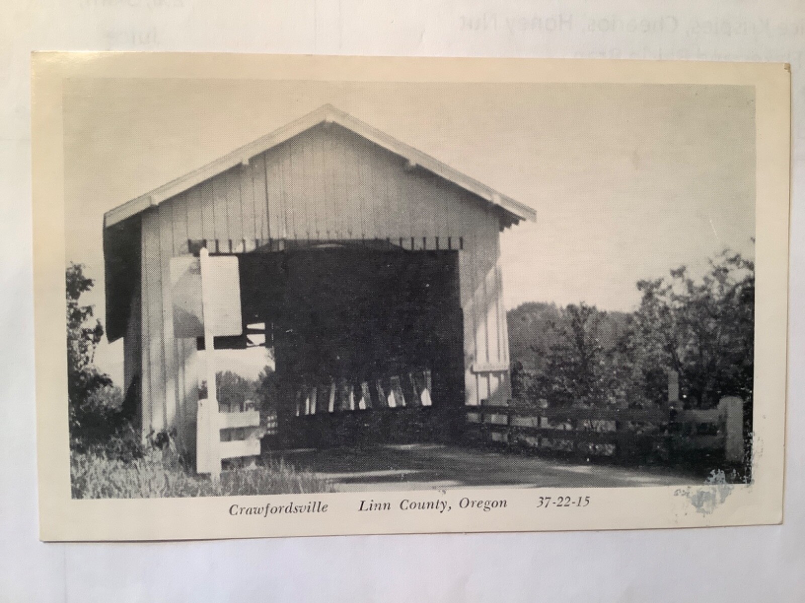 Crawfordsville Oregon~Linn County~Howe Truss Covered Bridge Postcard | eBay