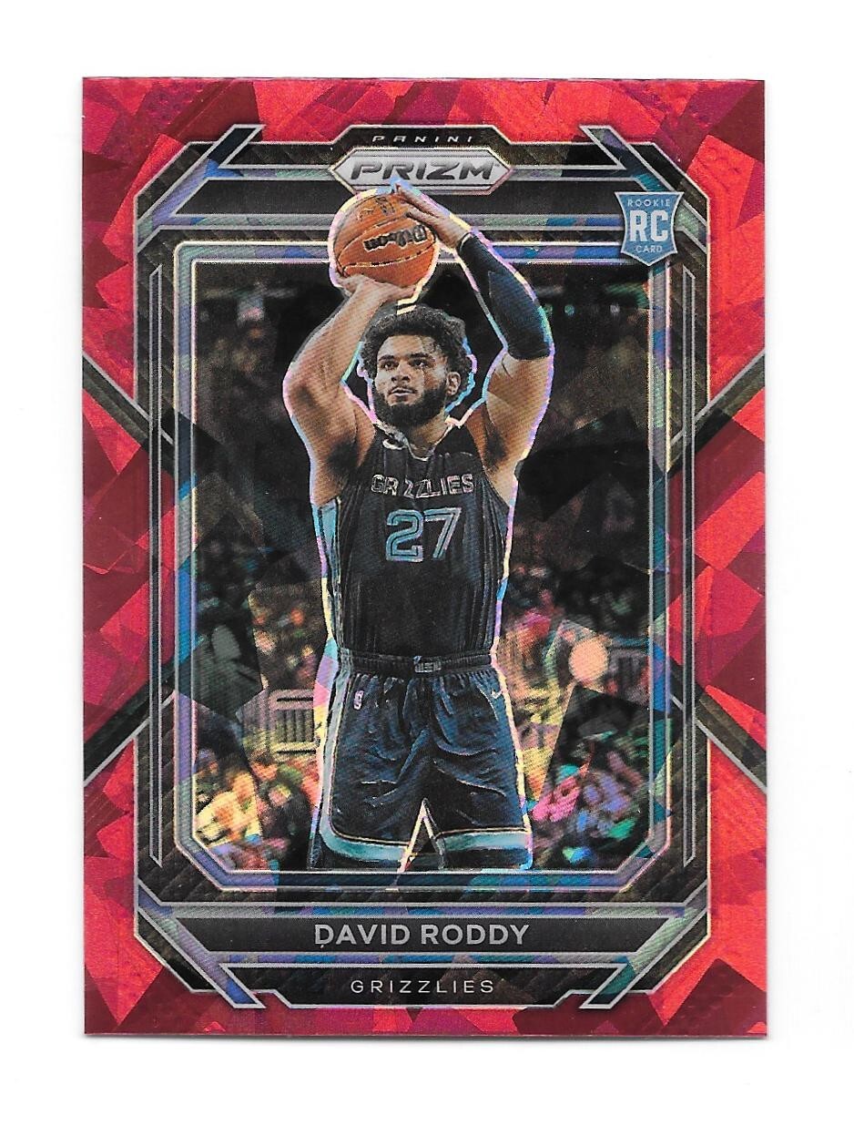 2022-23 Prizm Basketball DAVID RODDY RC Red Ice Prizms -GRIZZLIES- #261 ...