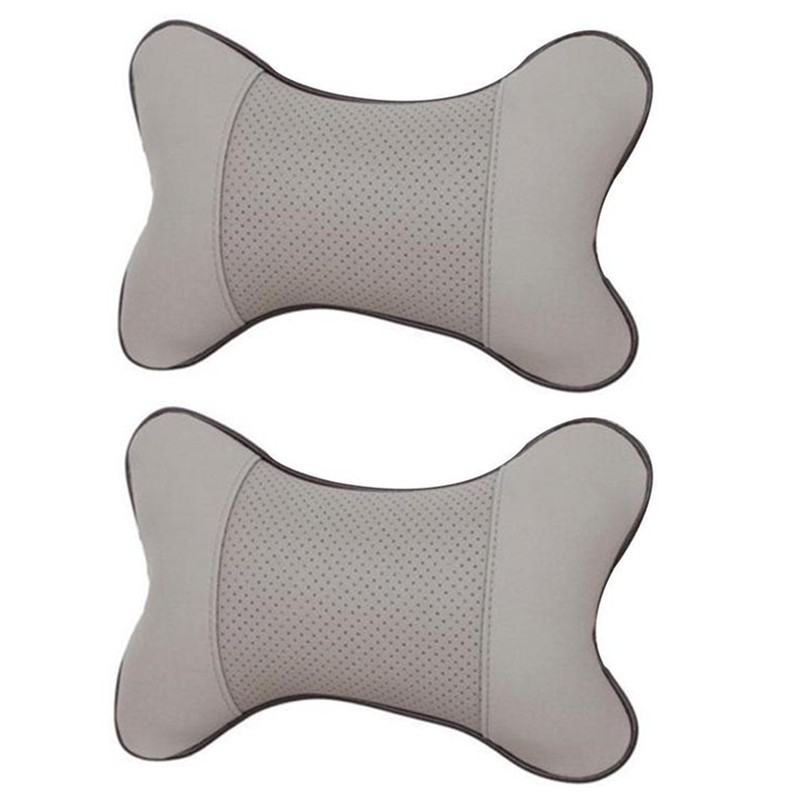 Car Seat Head Danny Leather Support Cushion Pad 27 X 18 X 9 Cm Bone ...