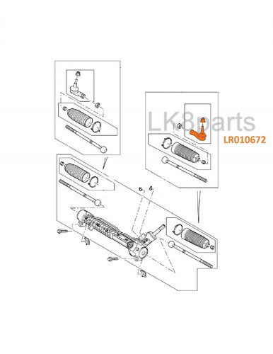 Land Rover LR3 LR4 Discovery 3 and 4 Steering Tie Rod End LR010672 New ...
