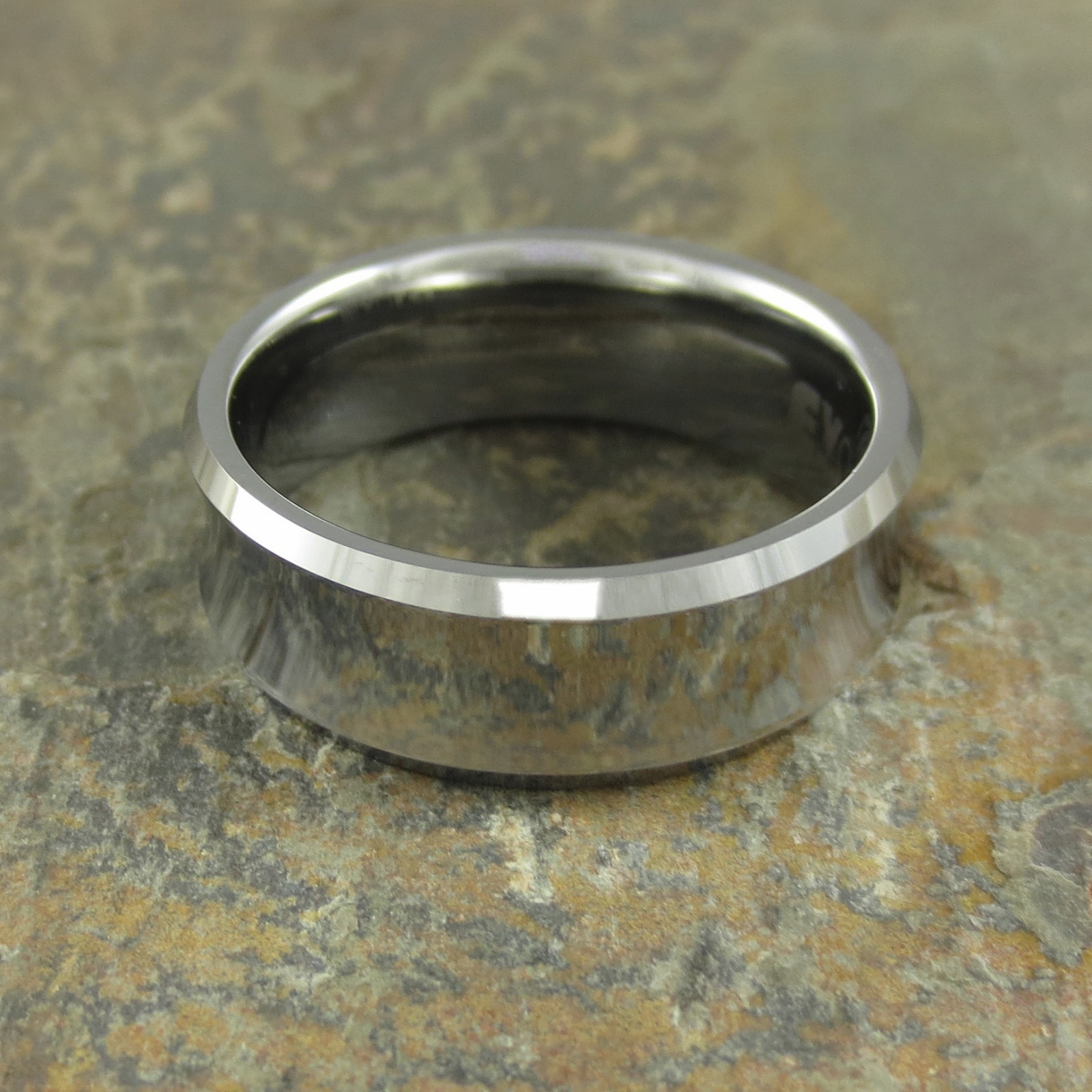 8 MM Men's Polished Concave Tungsten Ring #93 | eBay