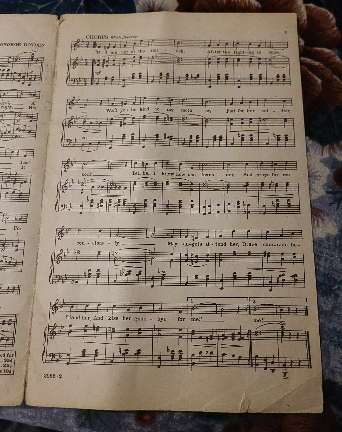 Vintage WW1 Sheet Music If I'M Not At The Roll Call-1918 George L ...