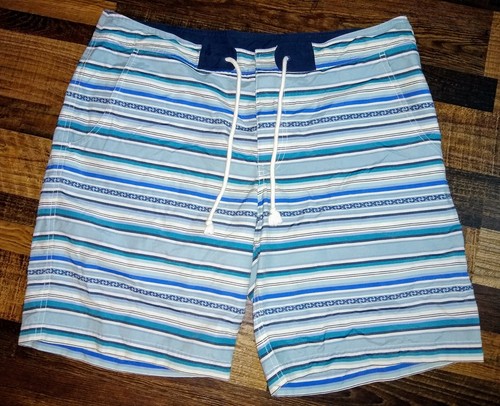 Pendleton Surf Mens Board Shorts Swimwear Size 38 Striped Dark Light ...