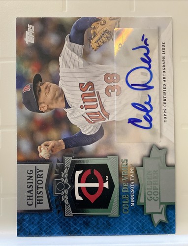 2013 Topps Chasing History Autograph #CHA-CD Cole De Vries AUTO | eBay