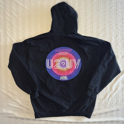 U2 UV Live At Sphere Las Vegas Hoodie Mens Large OFFICIAL Concert ...