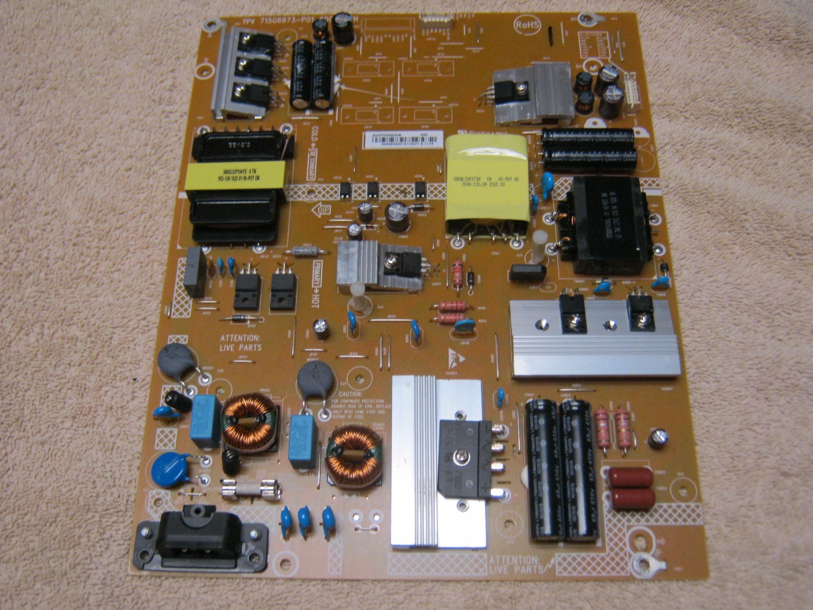 VIZIO E50-C1 Power Supply Board, ADTVE2420AD4, 715G6973-P01-000-002H ...