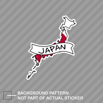 Japanese Shaped Japan Flag Sticker Decal Vinyl ribbon country pride | eBay