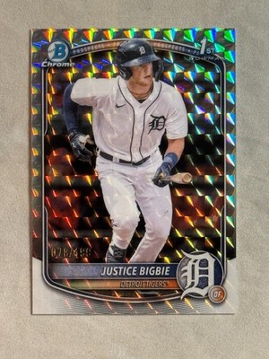 2025 Bowman Chrome Geometric Refractor Justice Bigbie Rookie RC 1st ...