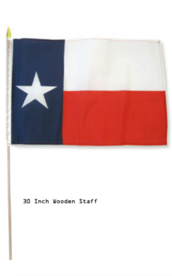 12x18 12"x18" State of Texas Stick Flag 30" wood staff | eBay