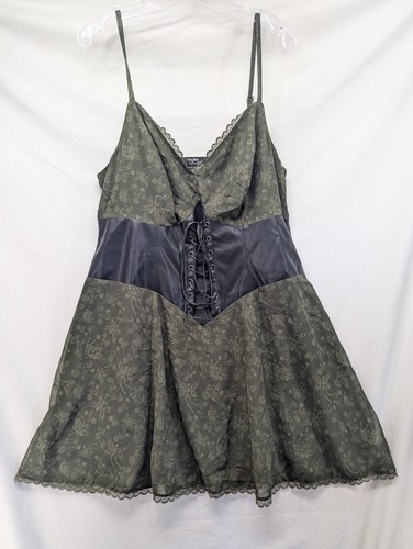 Hot Topic Skeleton Fairy Corset Cami Dress Plus Size 2 Fairy Goth Green ...
