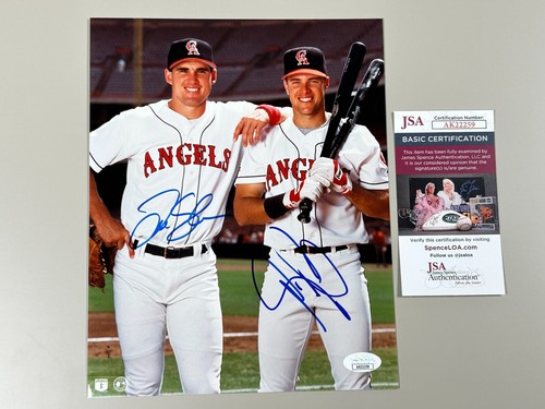 Tim Salmon JT J.T. Snow Dual Signed 8x10 Photo File JSA COA California ...