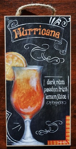 HURRICANE COCKTAIL RECIPE TIki Bar Beach Pub Tropical Cantina Decor ...