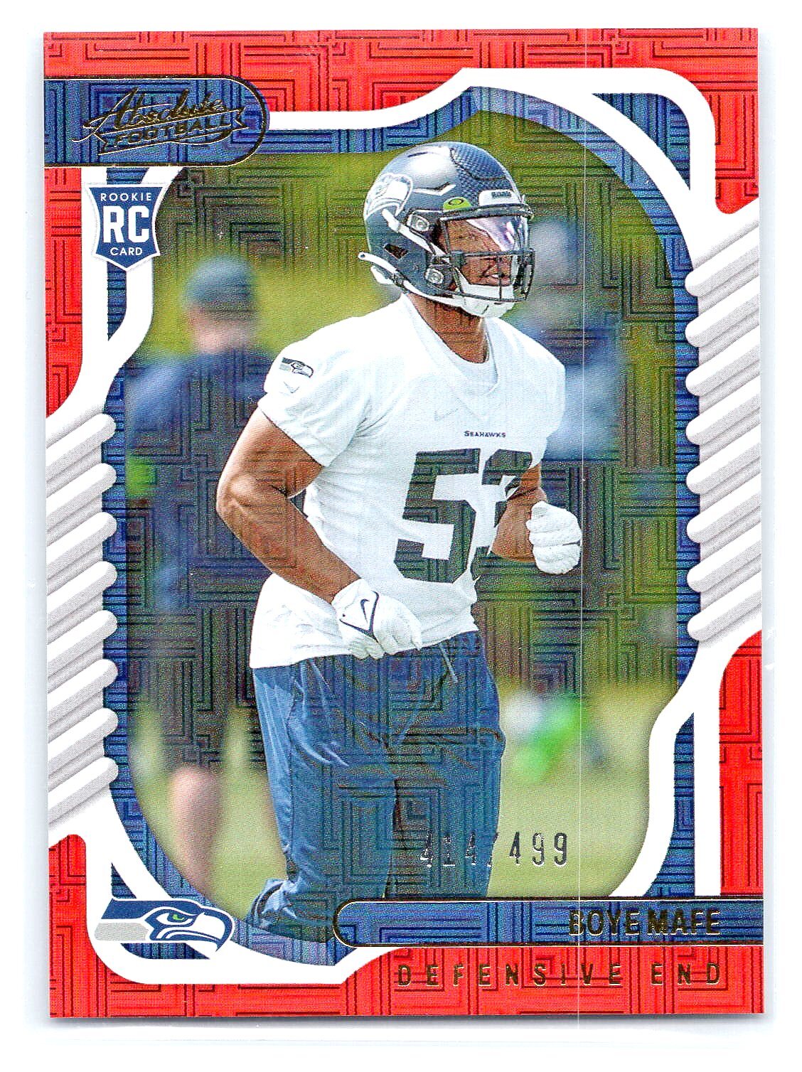 2022 Panini Absolute #147 Boye Mafe /499 Red Squares Football Seattle ...