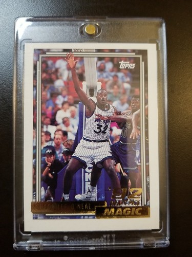 SHAQUILLE SHAQ O'NEAL 1992-93 Topps GOLD Draft Pick ROOKIE RC #362 ...