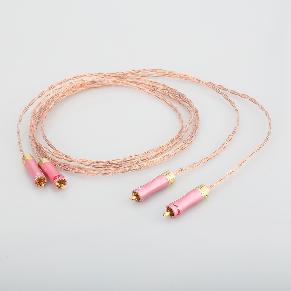 Pair Braided OCC Copper Conductor RCA Cable HIFI Audio Signal ...