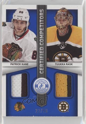 2013-14 Totally Certified Blue Prime /50 Patrick Kane Tuukka Rask #CC ...