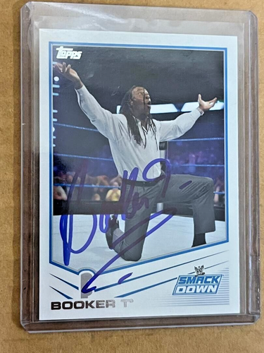 signed wrestling card booker t | eBay