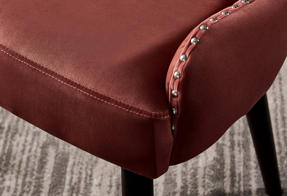 Velvet Padded Dining Chair Accent Designer Chair with/without Arms Set ...